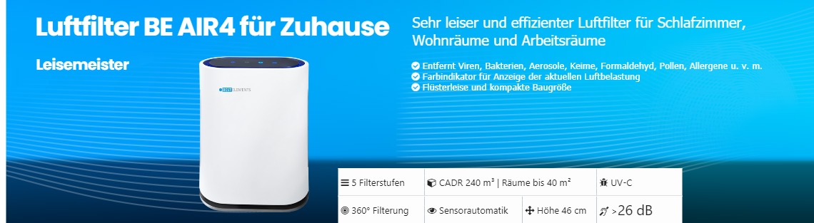 Luftfilter Luftreiniger 💨 Zuhause Büros Gruppenräume - BestElements ...